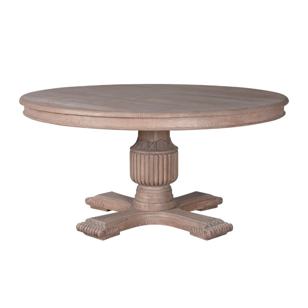Sofia Round Dining Table Rustic Brown 140cm, 160cm , 180cm diameter ...